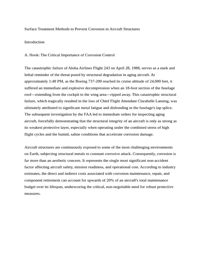 Corrosion Prevention in Aircraft Structures | PDF | Corrosion ...