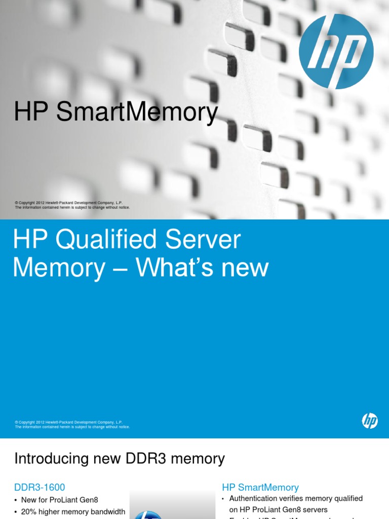 HP Gen8 Memory | PDF | Dynamic Random Access Memory | Computer Data Storage