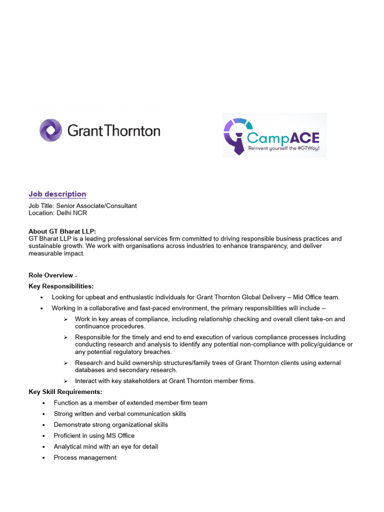 Global Delivery Mid Office - JD | PDF