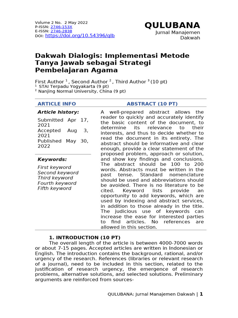 Template Qulubana - Copy-1 | PDF | Quantitative Research | Data