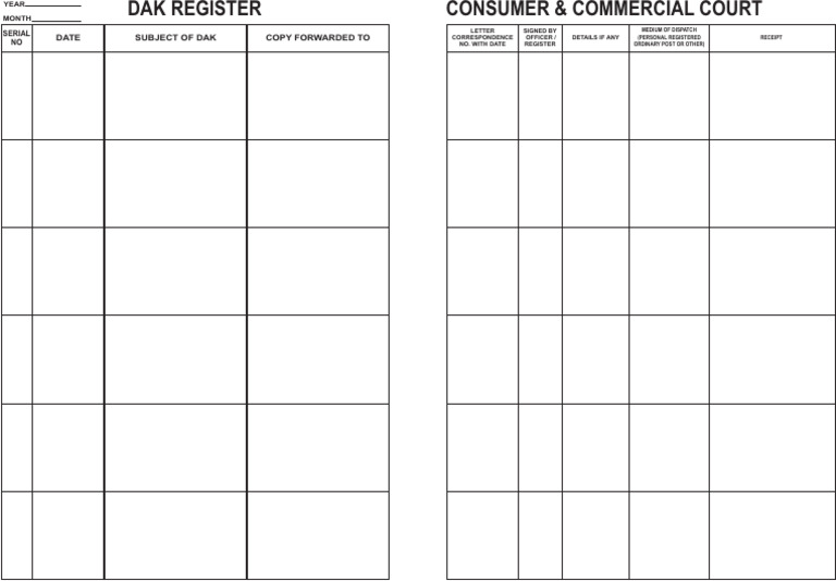 Consumer Court Register Mansehra 2 | PDF