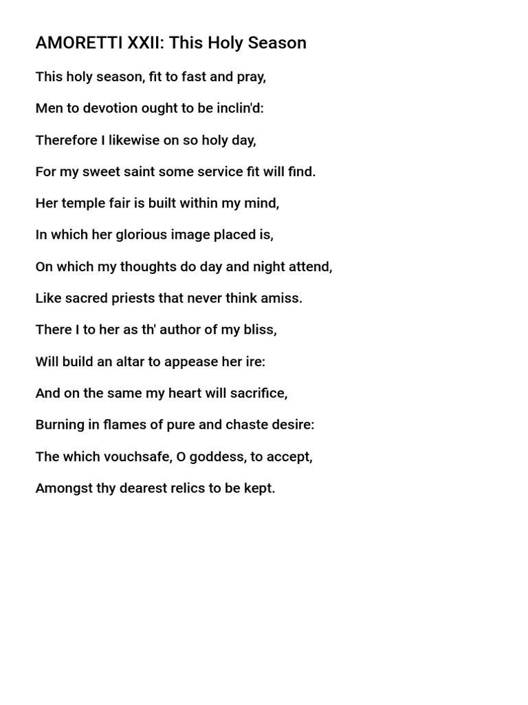 Devotional Poem for a Beloved Saint | PDF