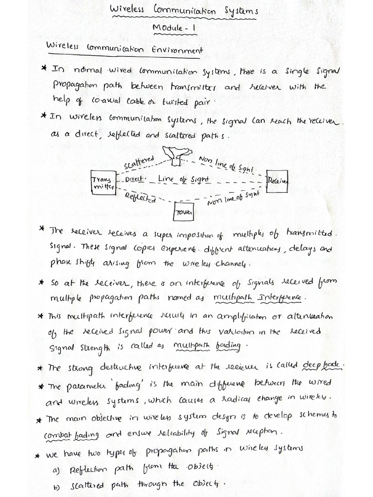 Wireless Communications Module 1 | PDF