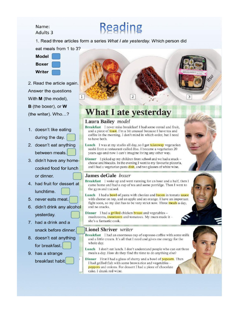 Worksheet 340955 | PDF