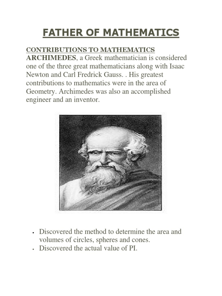 Archimedes: Geometry and Calculus Pioneer | PDF