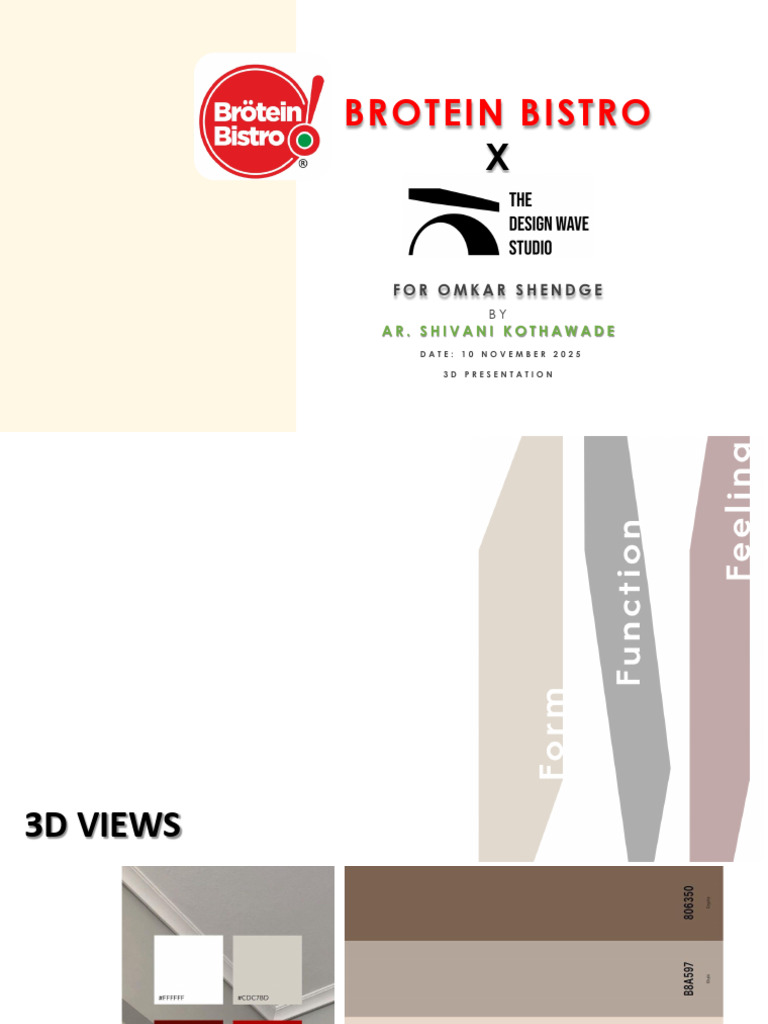 3D Presentation of Brotein Bistro | PDF