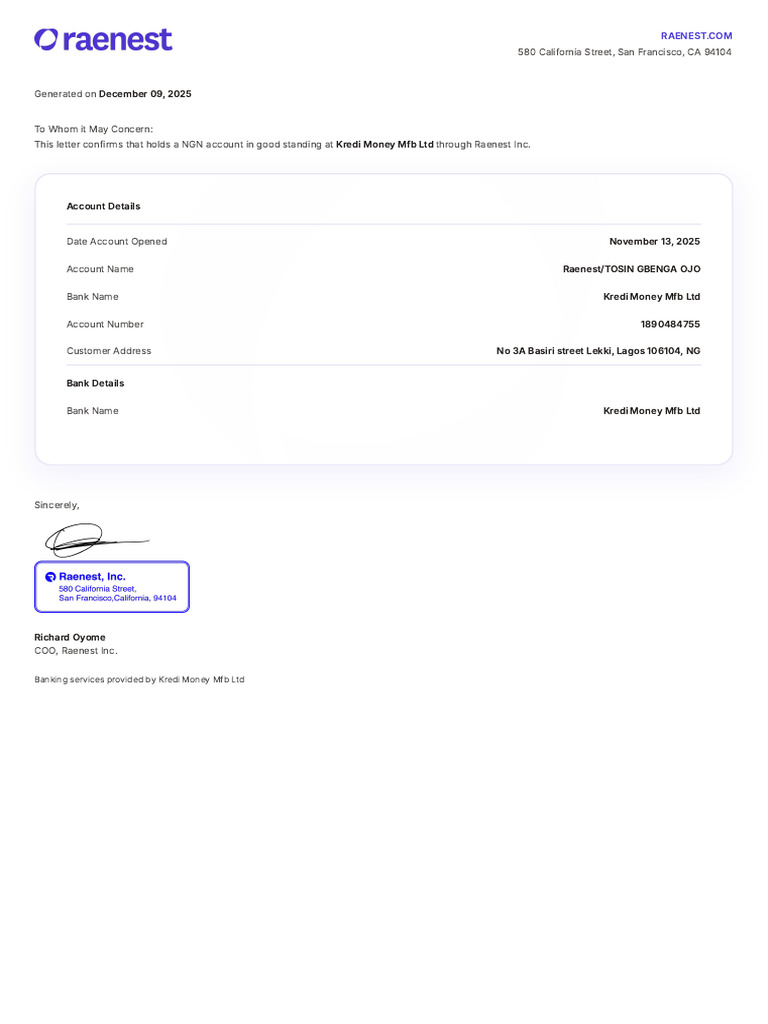 JohnNGN Proof of Account | PDF