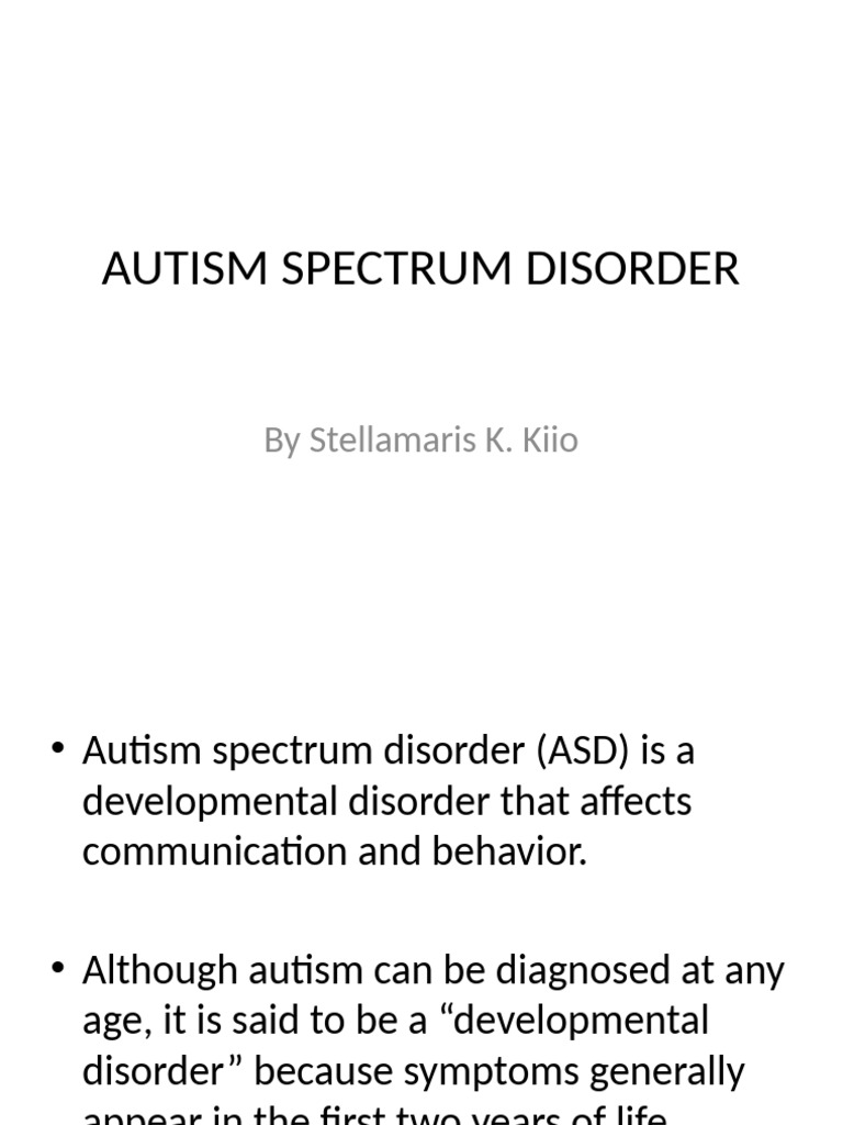 Understanding Autism Spectrum Disorder | PDF | Autism | Developmental ...