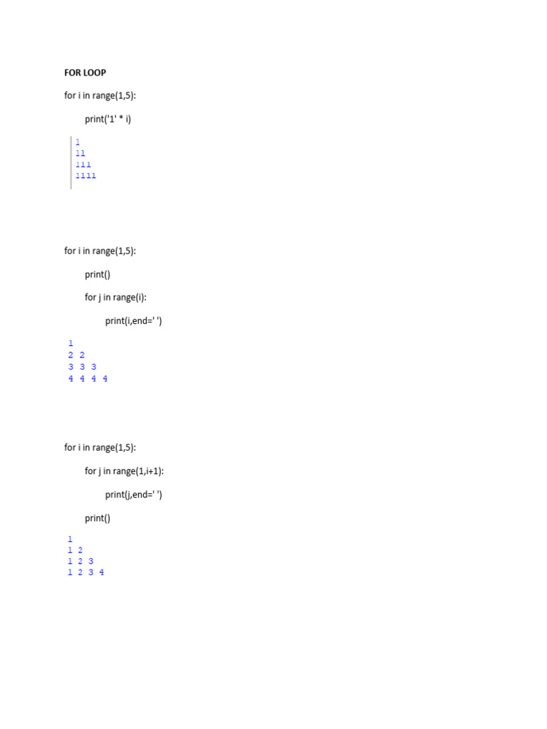 For Loop | PDF