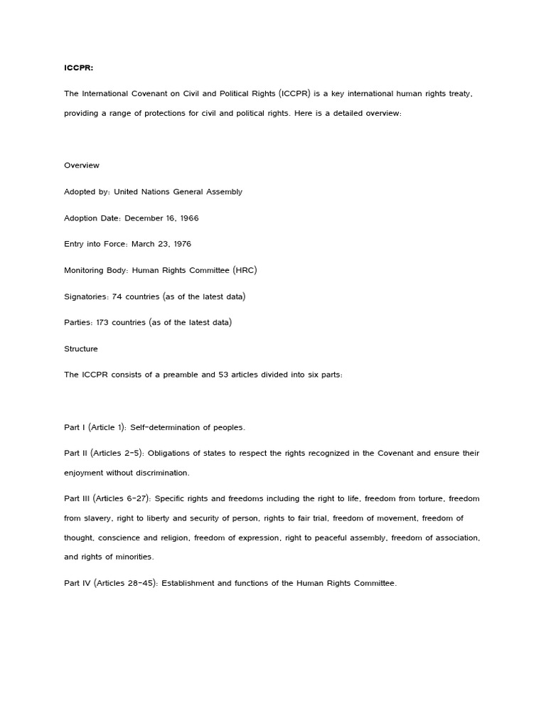 ICCPR | PDF