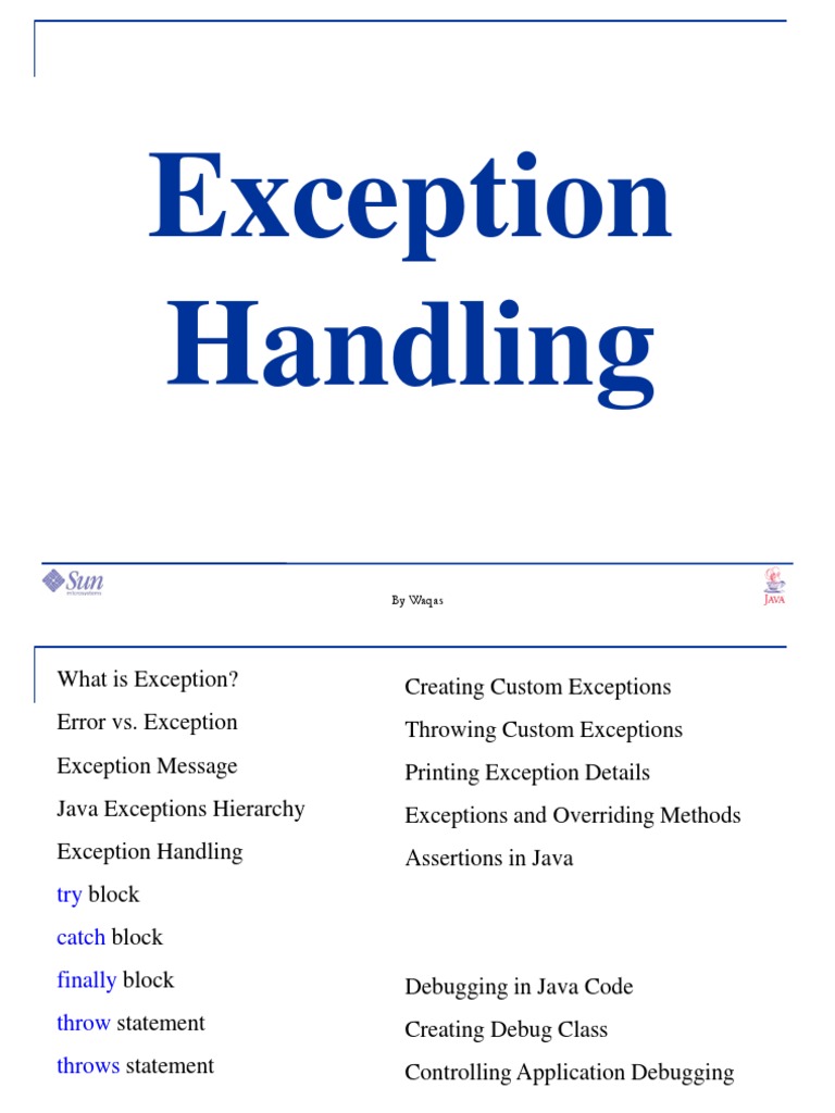 4 Java Exception Handling | PDF | Java (Programming Language) | Computer Programming