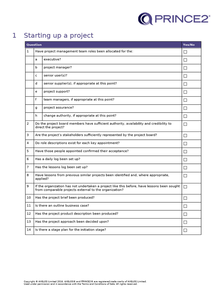 Project Startup Checklist Guide | PDF | Business