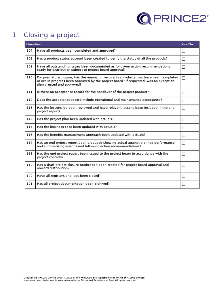 Project Closure Checklist Guide | PDF