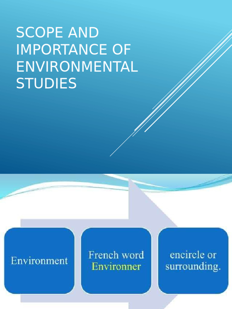 Scope and Importance of Environment Studies | PDF