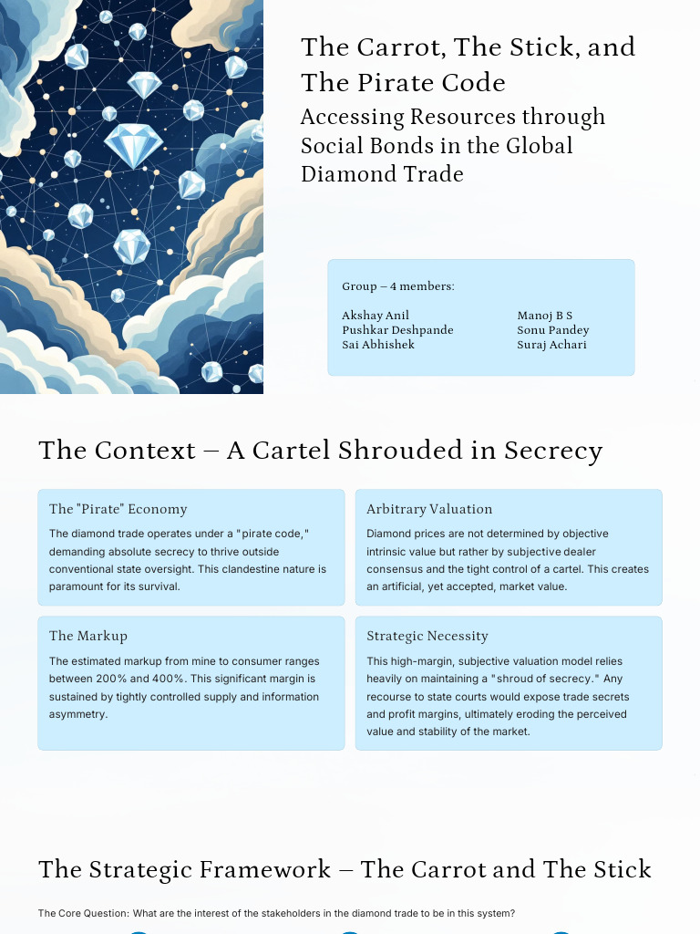 Diamond Trade The Carrot The Stick and The Pirate Code | PDF ...