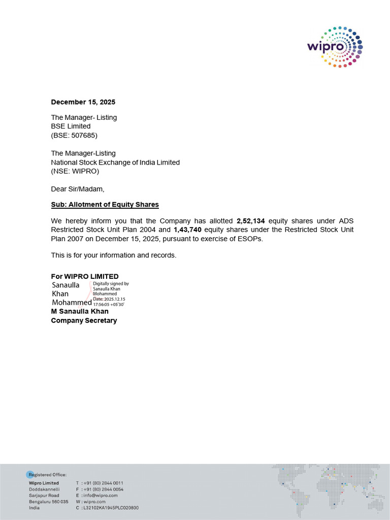 Wipro (Esop) | PDF