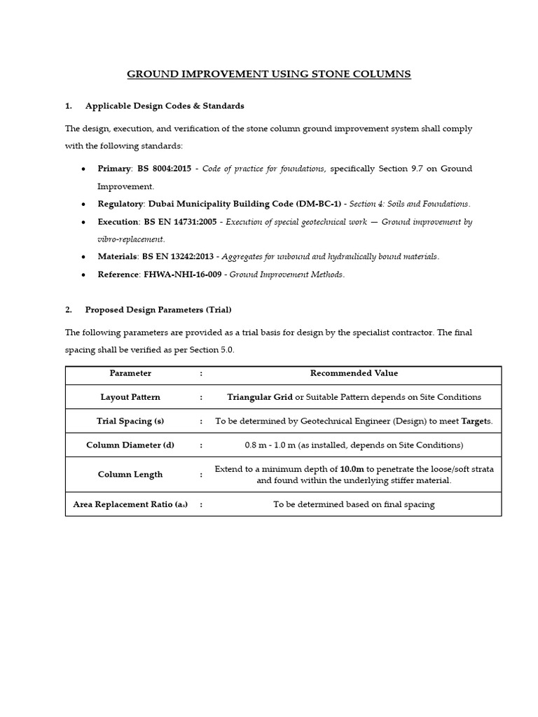 Stone Column Recommendations | PDF | Geotechnical Engineering ...