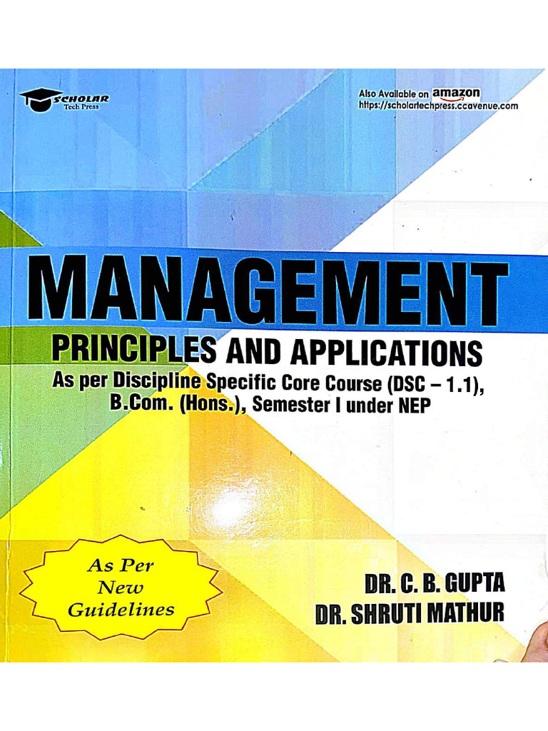Mgt. Principles (C.b. Gupta) - Compressed | PDF