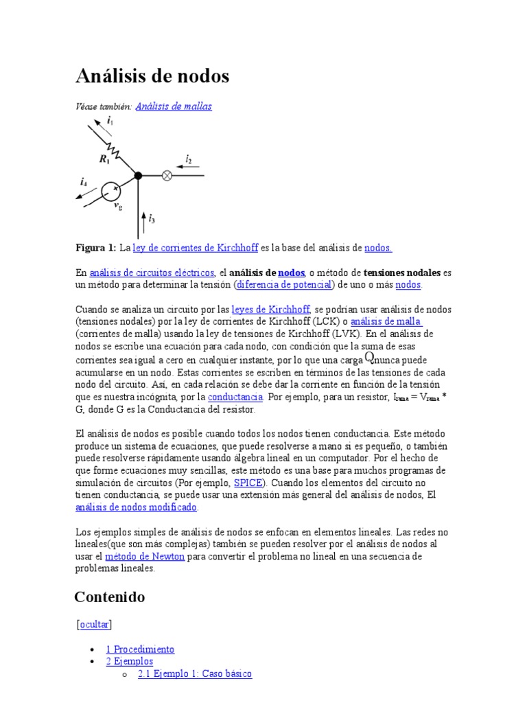 Análisis de Nodos Y MALLAS | PDF