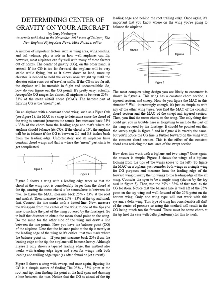 Calculate Aircraft Center of Gravity | PDF | Airplane | Wing Configurations