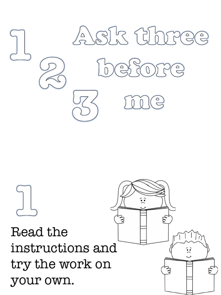Ask 3 Before Me Poster | PDF