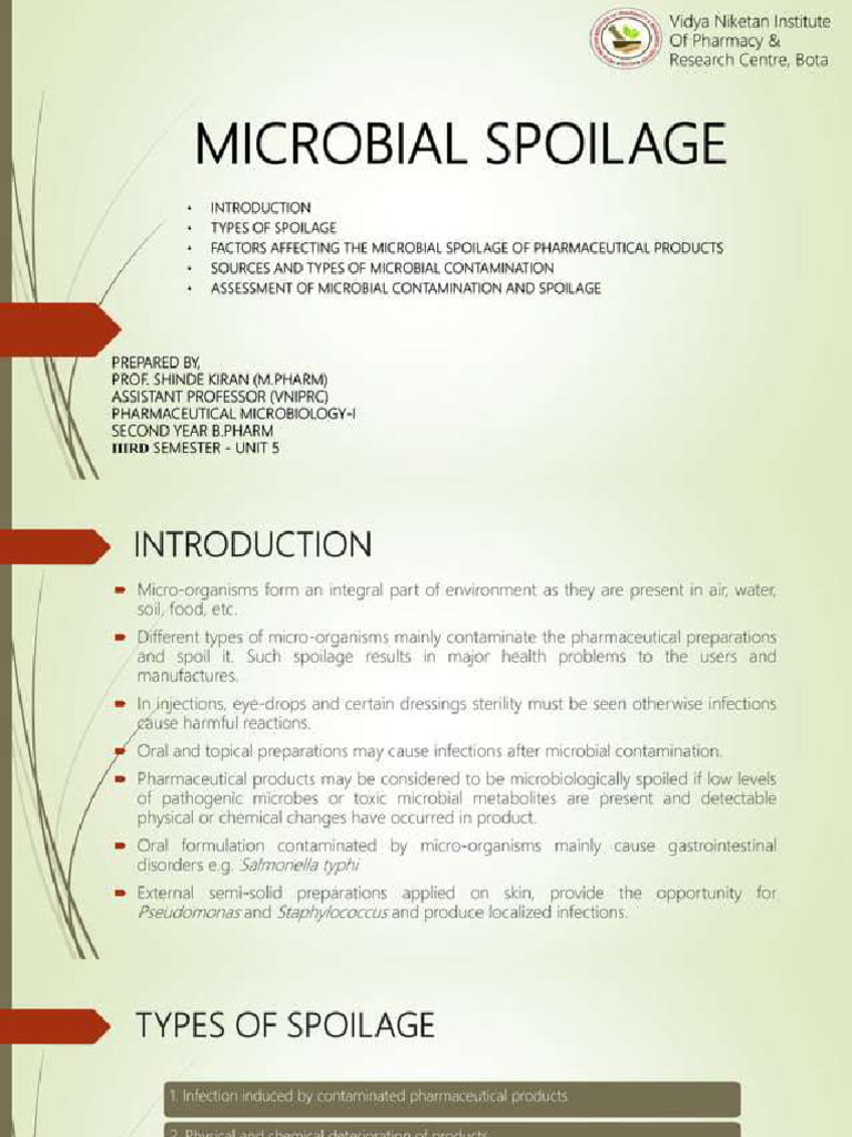 Microbial Spoilage | PDF