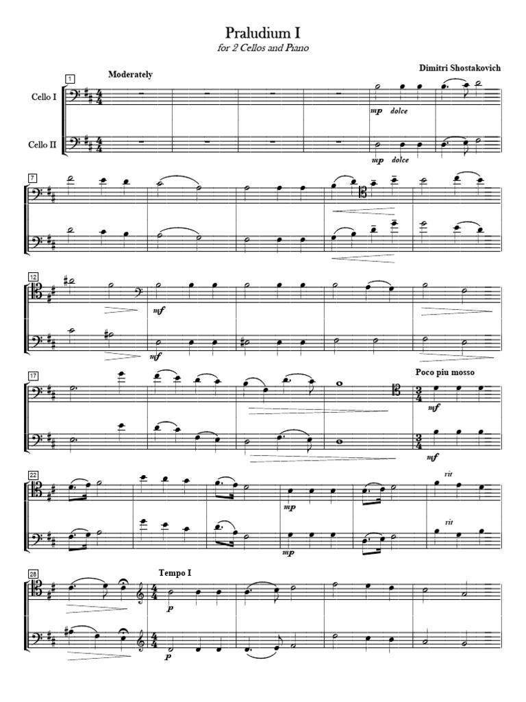 Preludium 2 Cellos | PDF