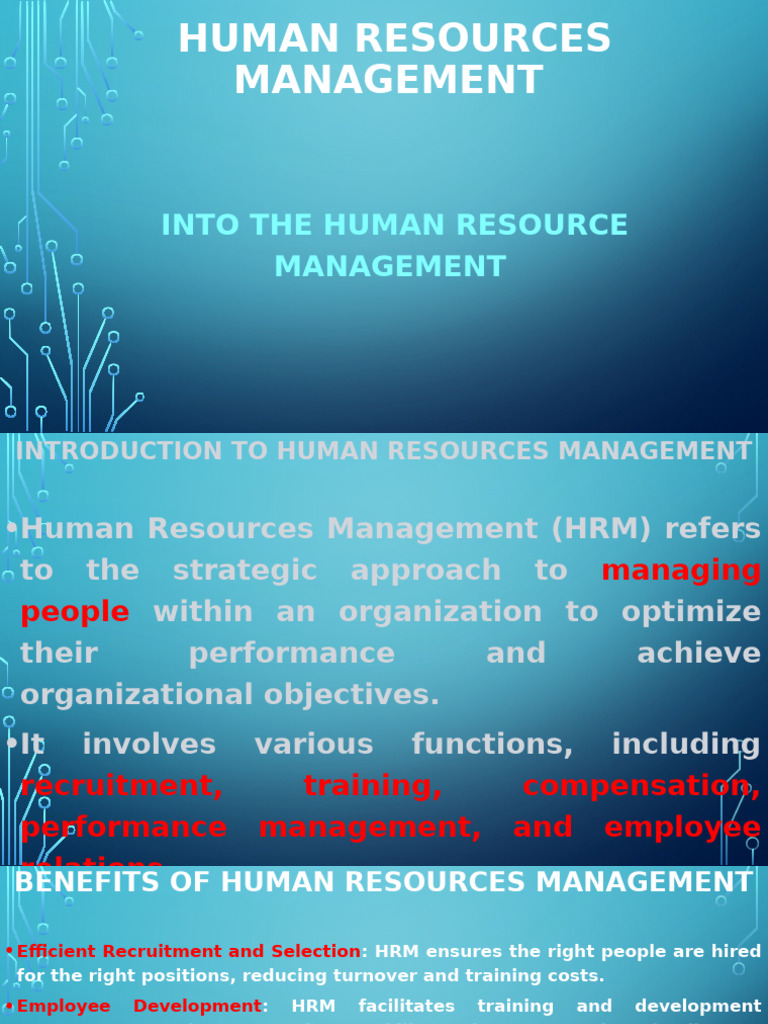 Human Resources Management | PDF | Human Resource Management | Employment