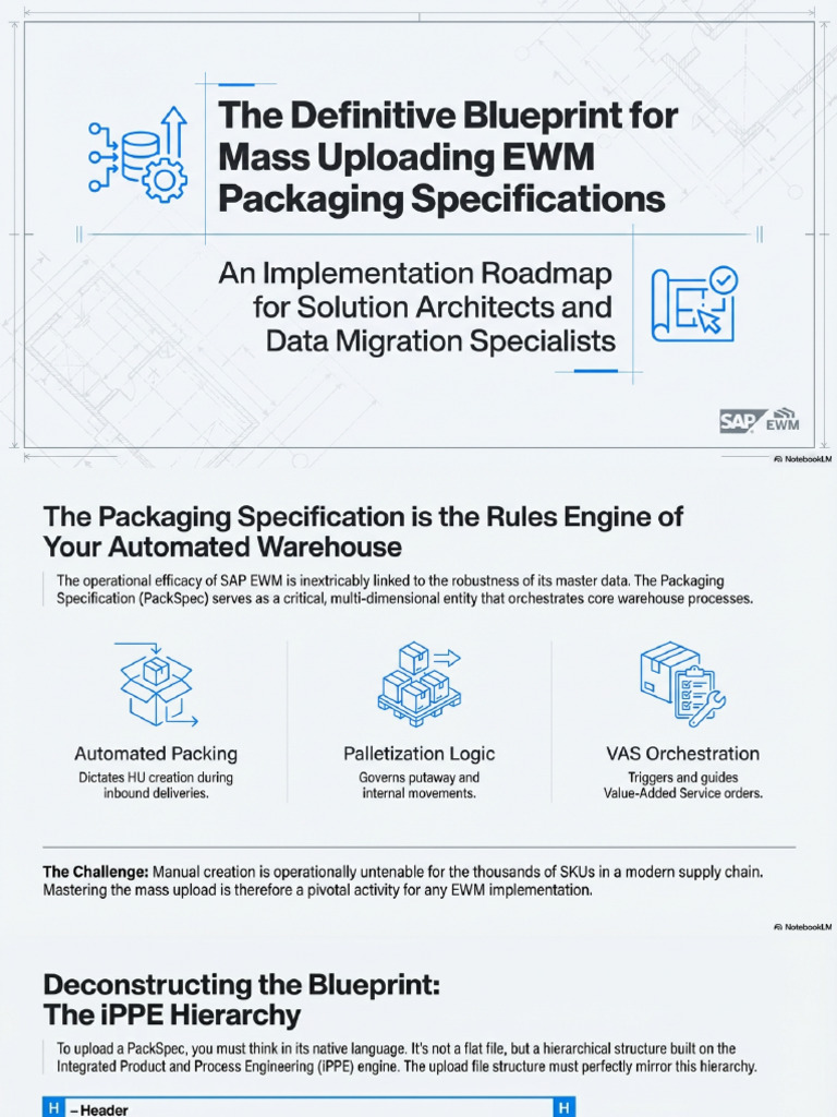 EWM Packaging Specification Mass Upload Blueprint | PDF