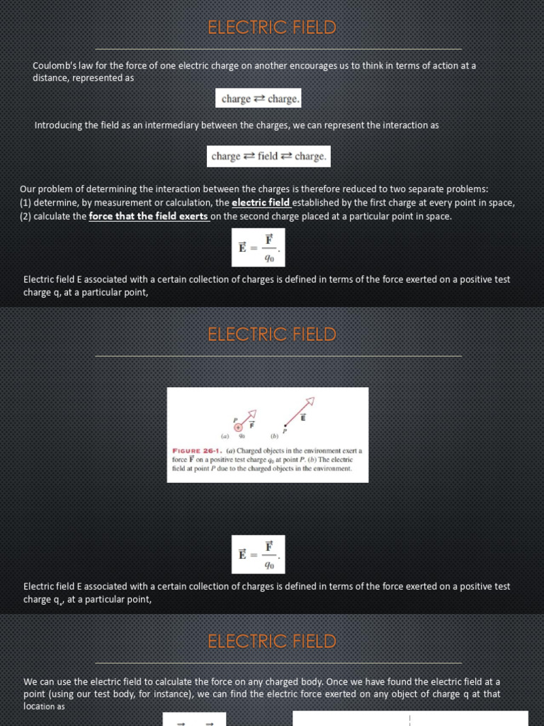 PH101 Lecture Slides Week 13.3 | PDF | Electric Field | Force
