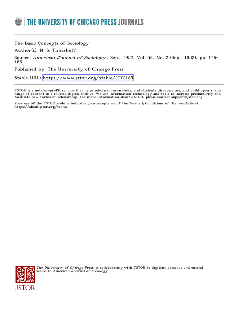 Key Concepts in Sociology Explained | PDF | Sociology | Function ...