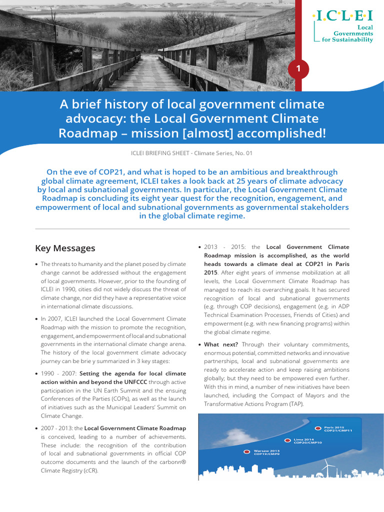 01 - Briefing Sheet Climate Series - LGCR 2015 | PDF | United Nations ...