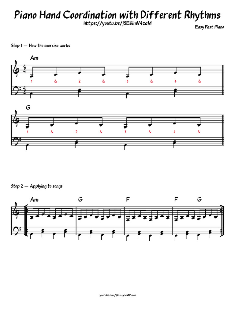 How To Master Piano Hand Coordination With Different Rhythms - East ...