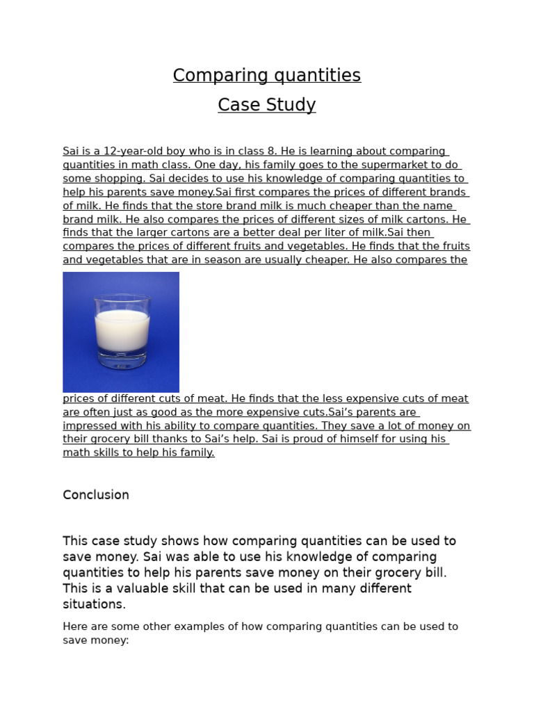 How to Compare Quantities for Savings | PDF