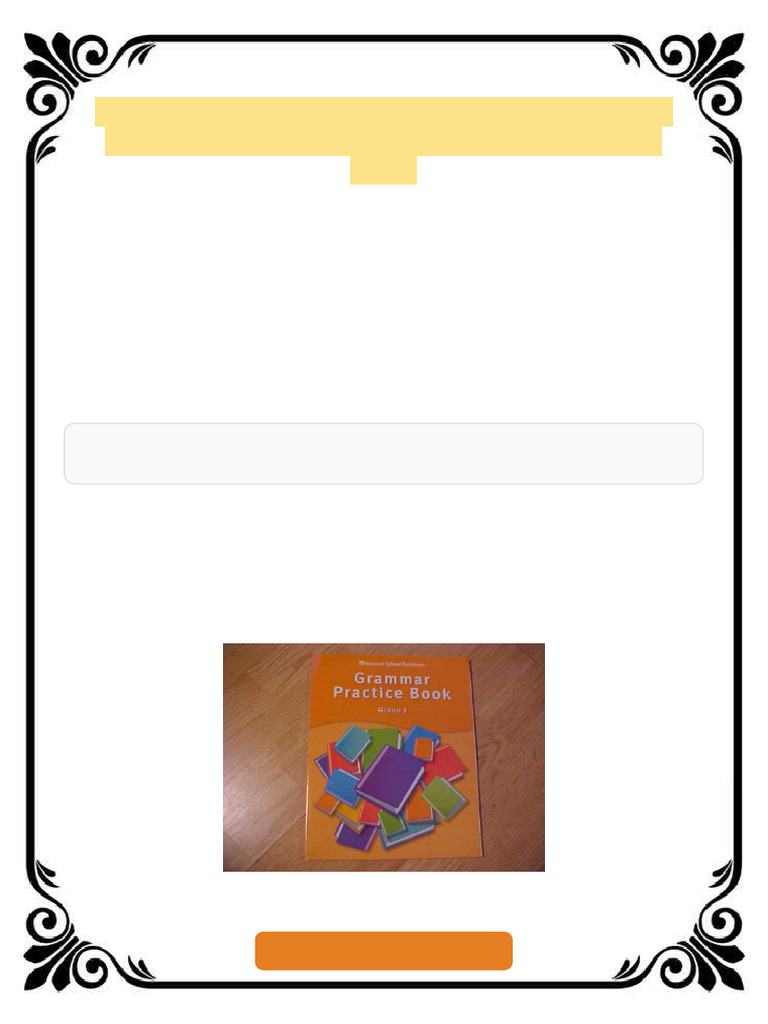 Grammar Practice Book Grade 3 Story Town HSP Ebook Cross-Format Edition ...