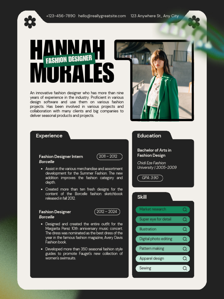 Hannah Morales: Fashion Designer | PDF