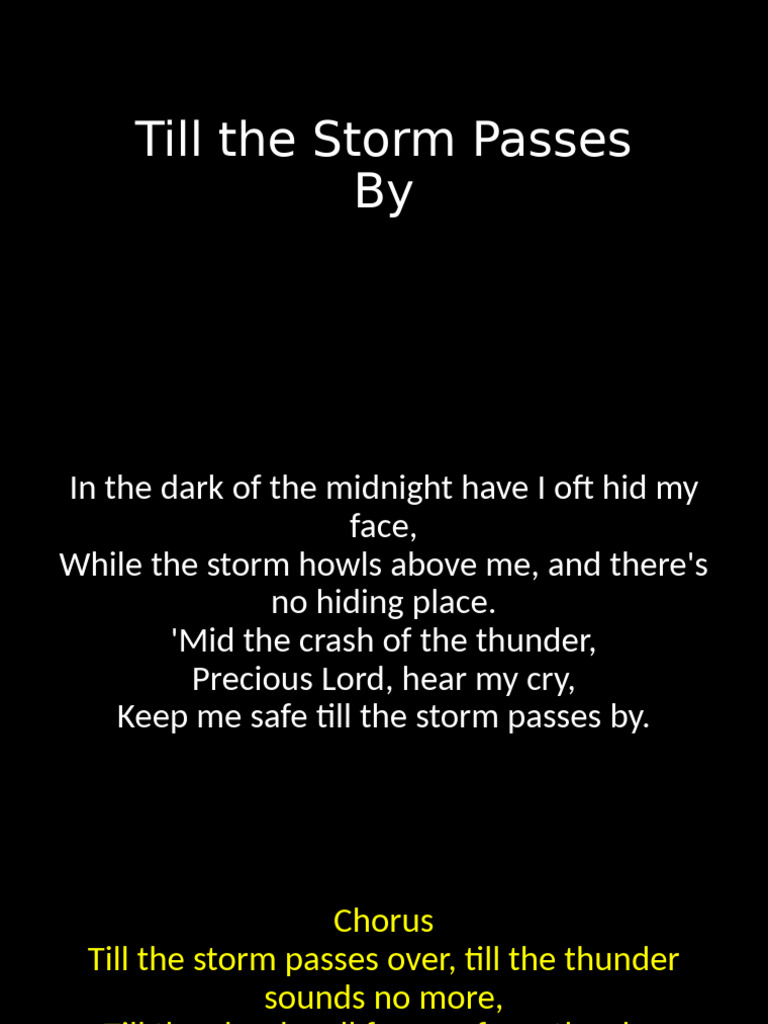 Till the Storm Passes By | PDF