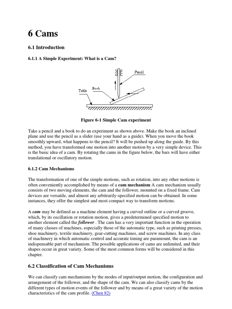 6 Cams: Classifying and Describing Basic Cam Mechanisms | PDF | Machine ...