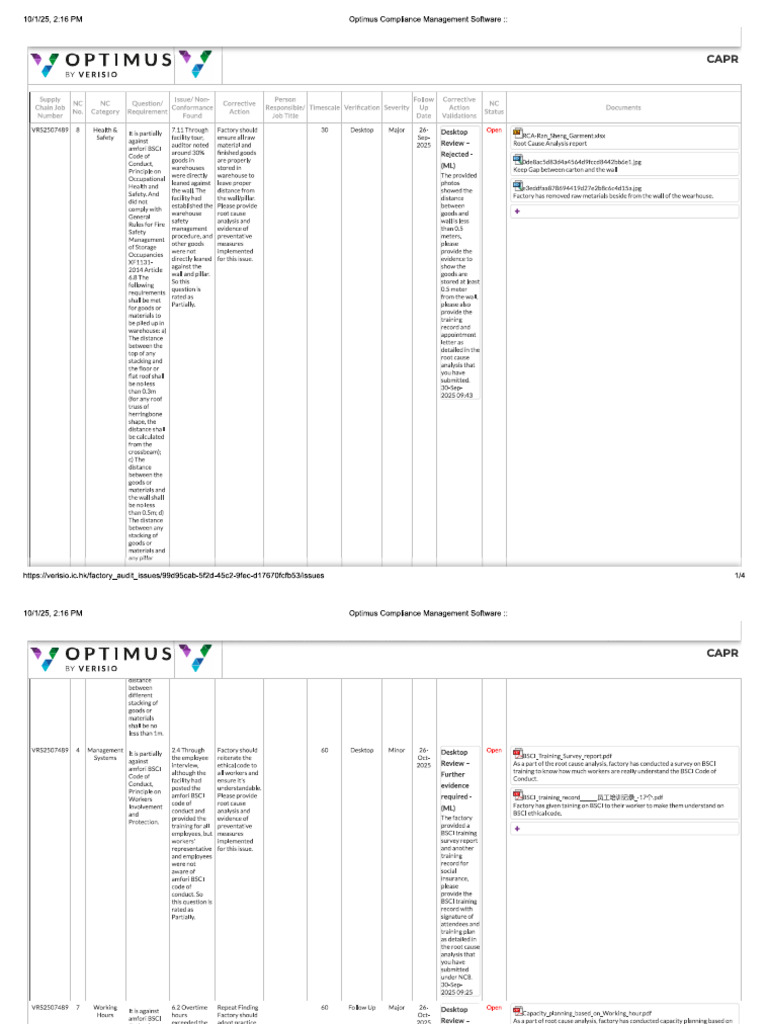 Optimus Compliance Management Software | PDF