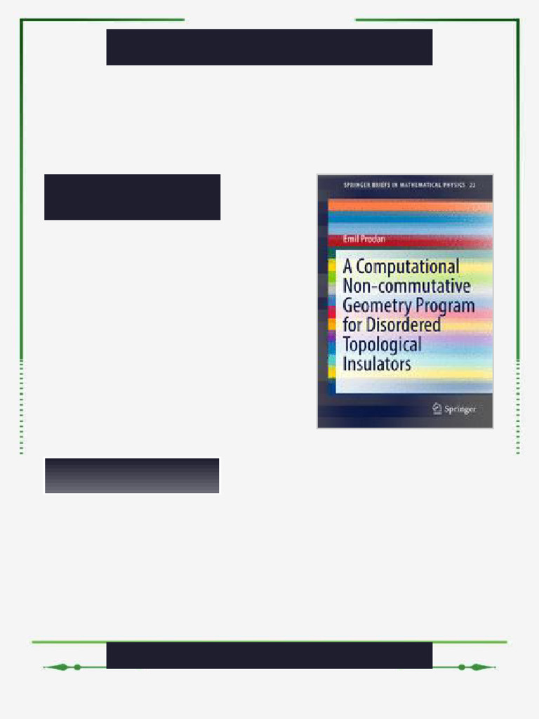 A Computational Non commutative Geometry Program for Disordered ...