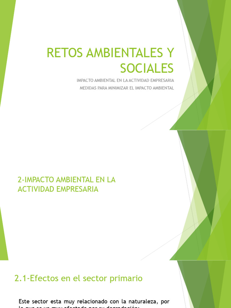 Retos Ambientales y Sociales Parte II | PDF