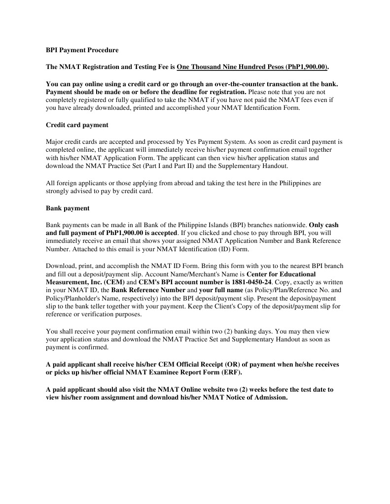 BPI Payment Procedure | PDF | Credit Card | Payments