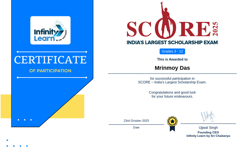 Score Certificate | PDF