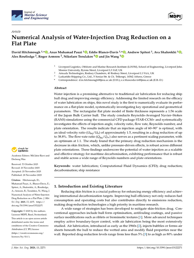 Water Injection Drag Reduction Study | PDF | Boundary Layer | Drag ...