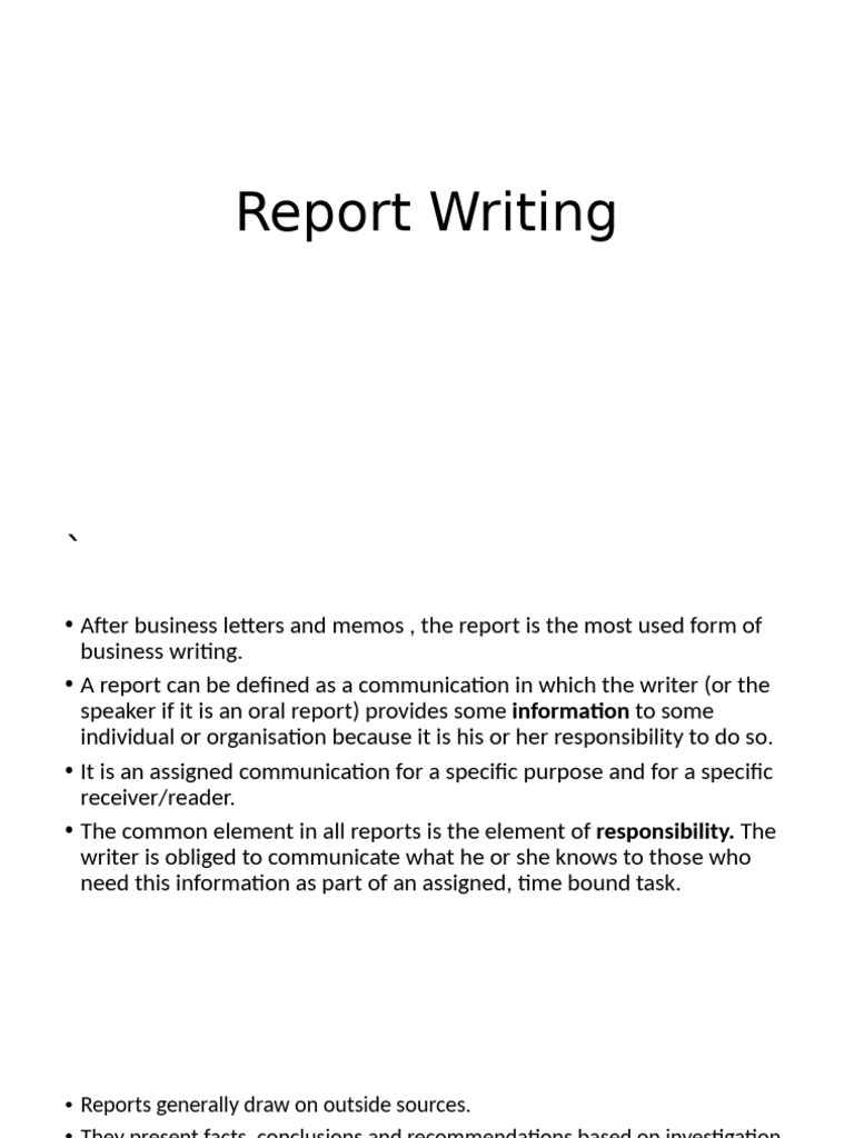 Essential Guide to Report Writing | PDF | Memorandum | Information