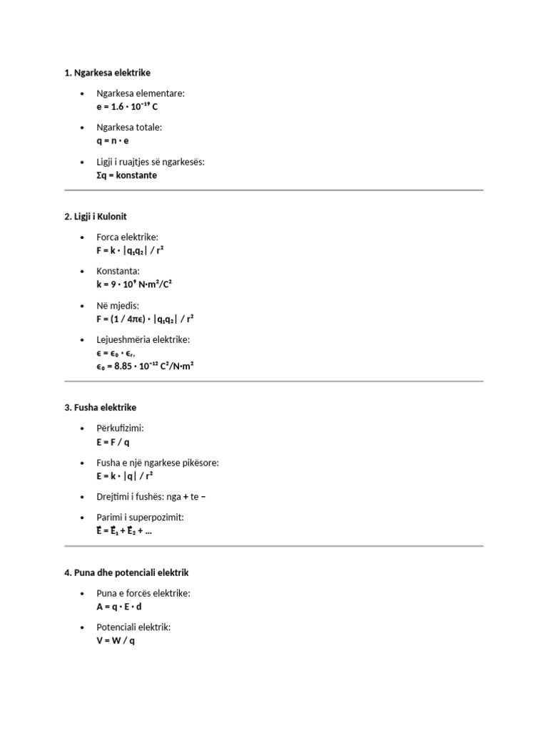 Formula Fizike | PDF