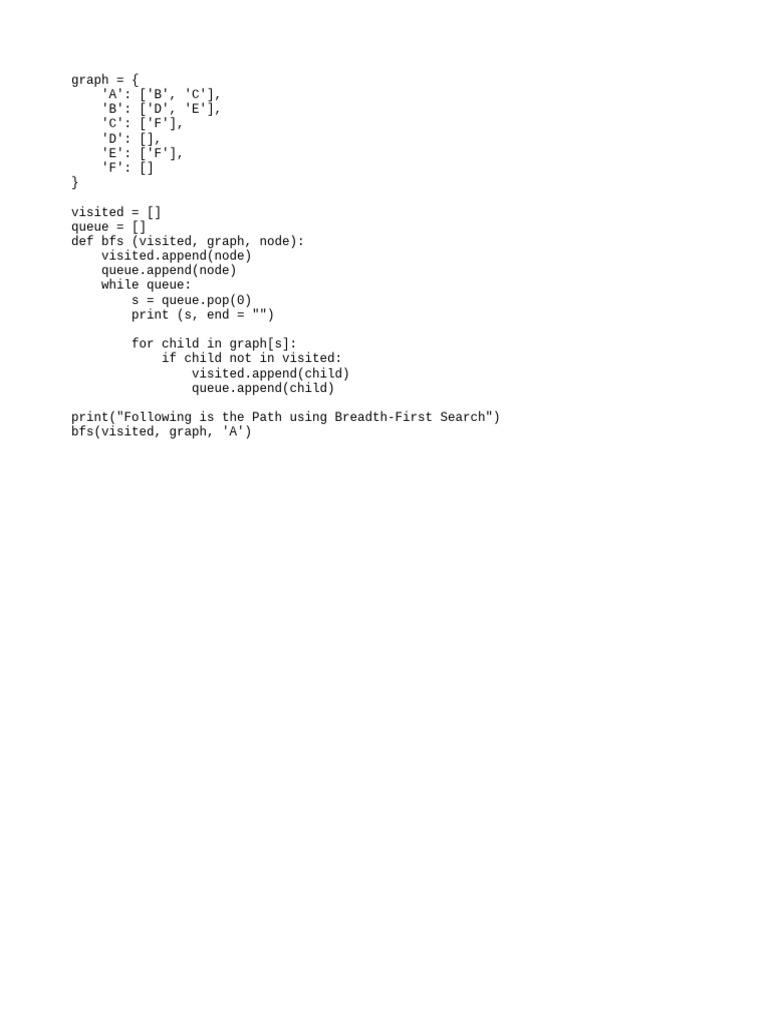 Bfs | PDF