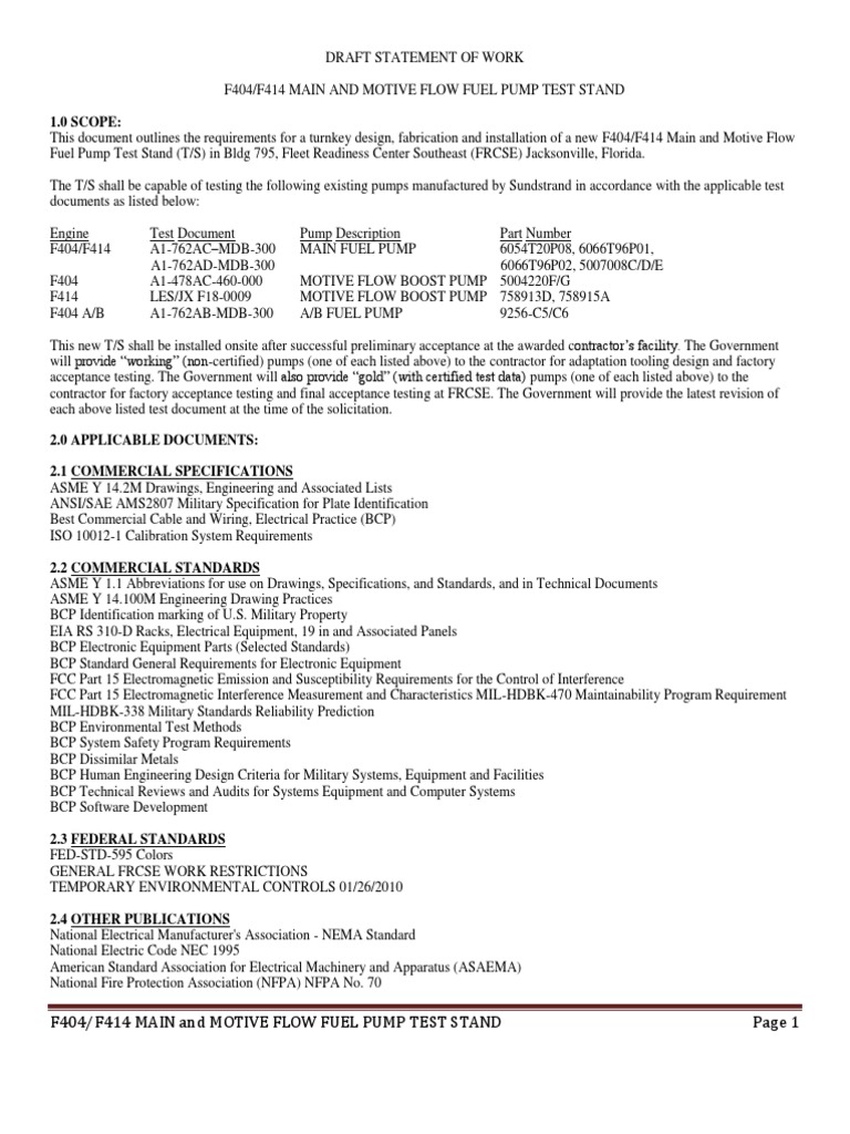 F404/F414 Fuel Pump Test Stand Design | PDF | Microsoft Access ...