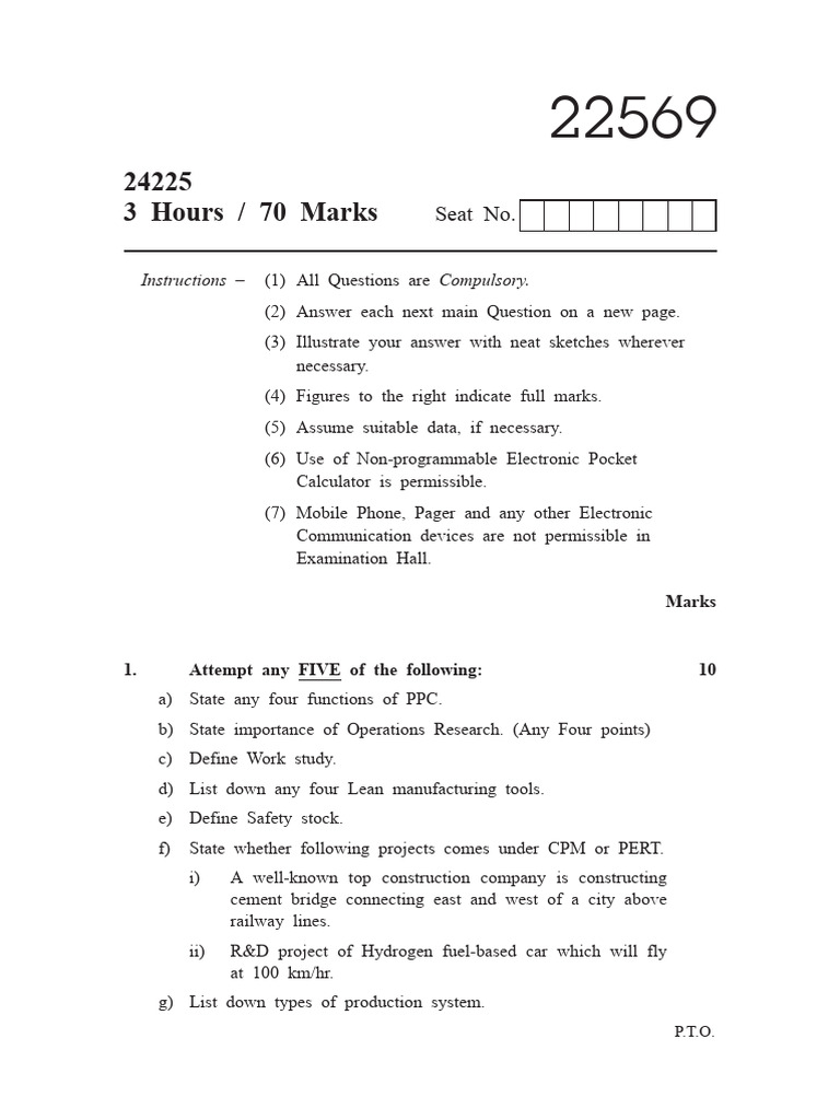 2025 Summer Question Paper | PDF | Business | Applied Mathematics