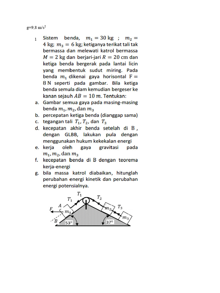 Tugas Dinamika Rotasi-1soal | PDF